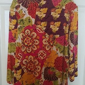 Chico's | Tops | Soft Cotton Bright Colored Tunic Top | Poshmark